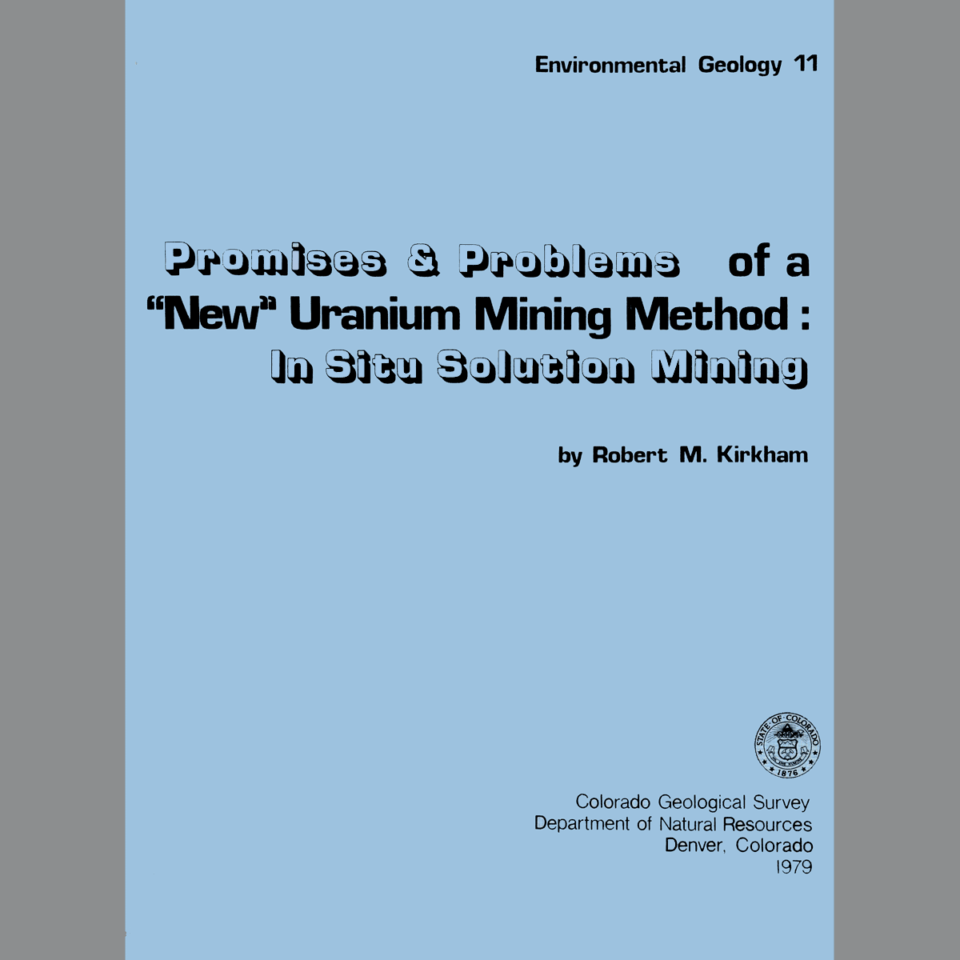 EG-11 Promises and Problems of a "New" Uranium Mining Method: In Situ ...