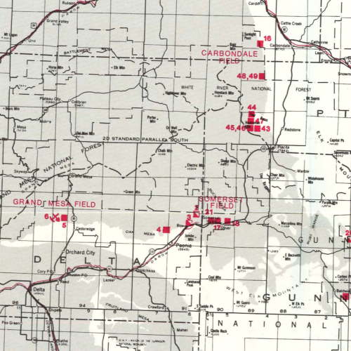MS-12 Map of Licensed Coal Mines in Colorado as of 01 June 1978 ...