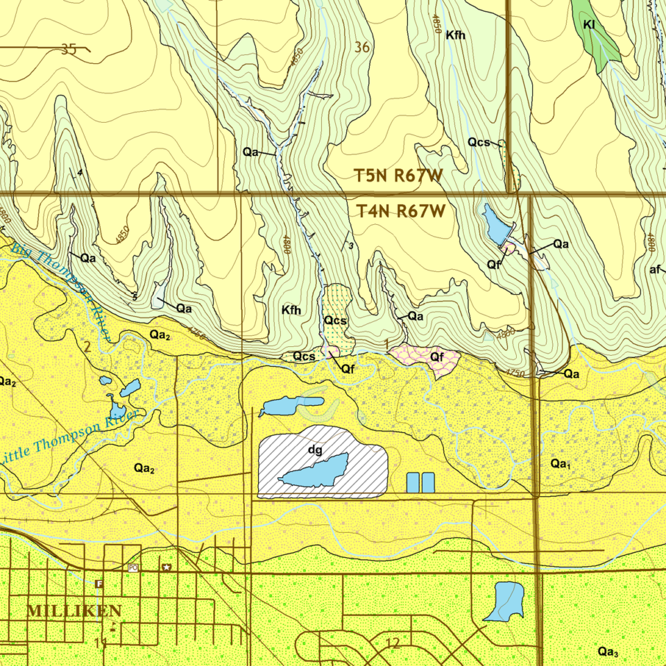 OF-18-02 Geologic Map of the Milliken Quadrangle, Weld County, Colorado ...