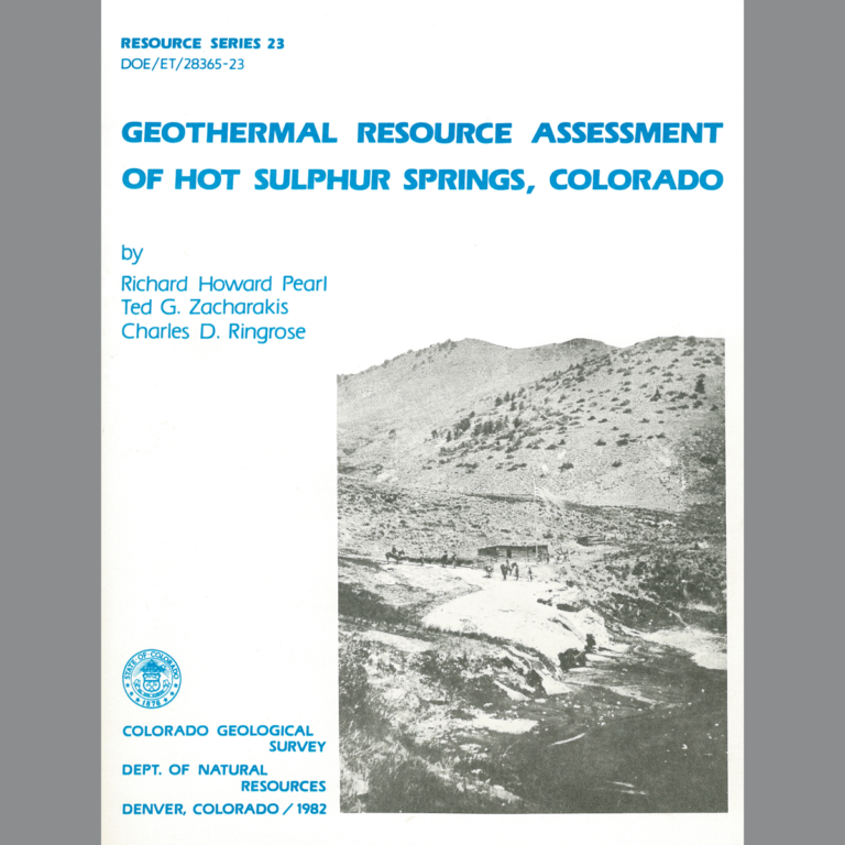 RS-23 Geothermal Resource Assessment of Hot Sulphur Springs, Colorado ...
