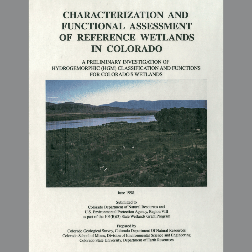 WAT-1998-01 Characterization and Functional Assessment of Reference ...